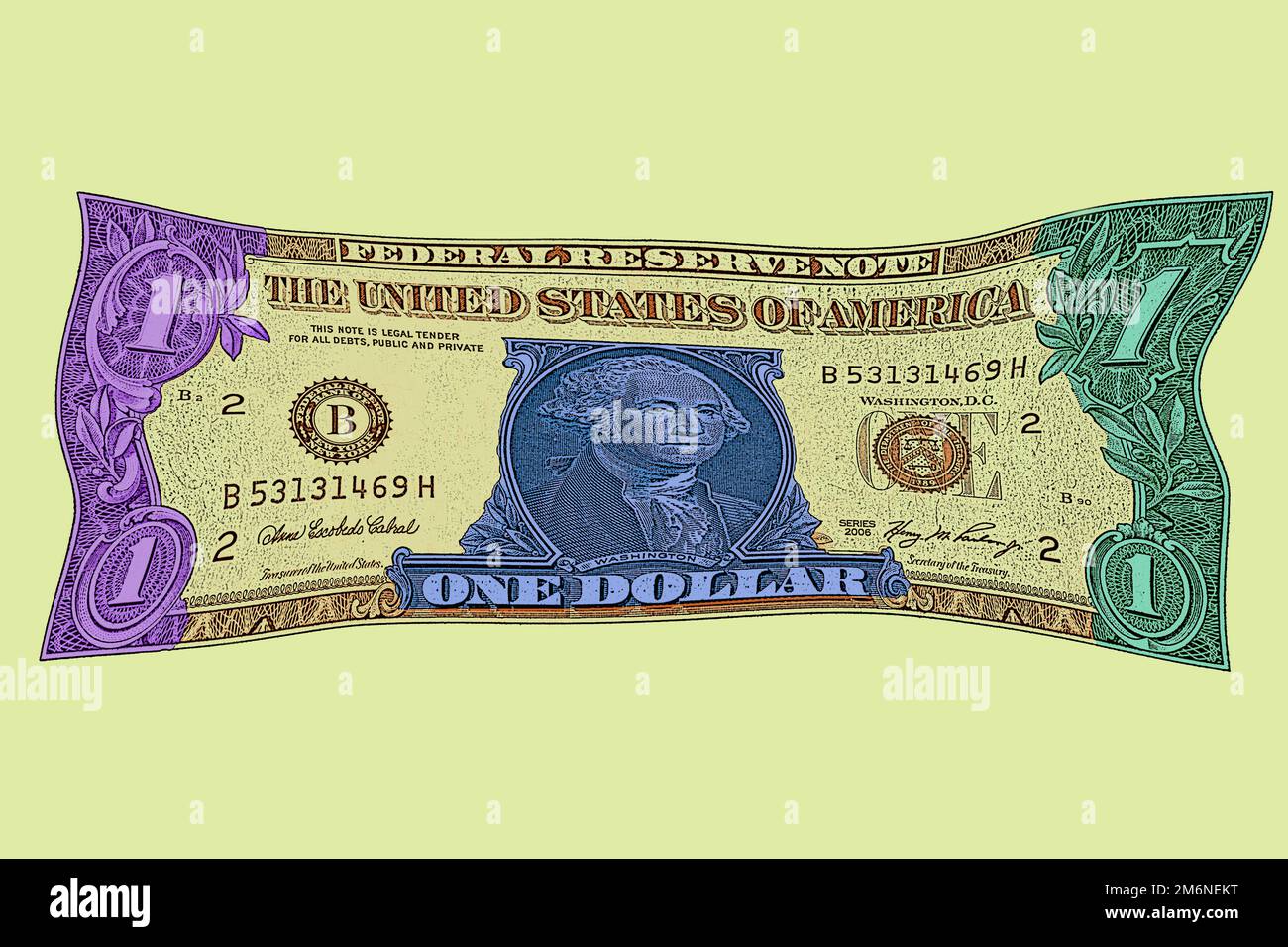 Contemporary art background with colored banknotes. Digital texture ...