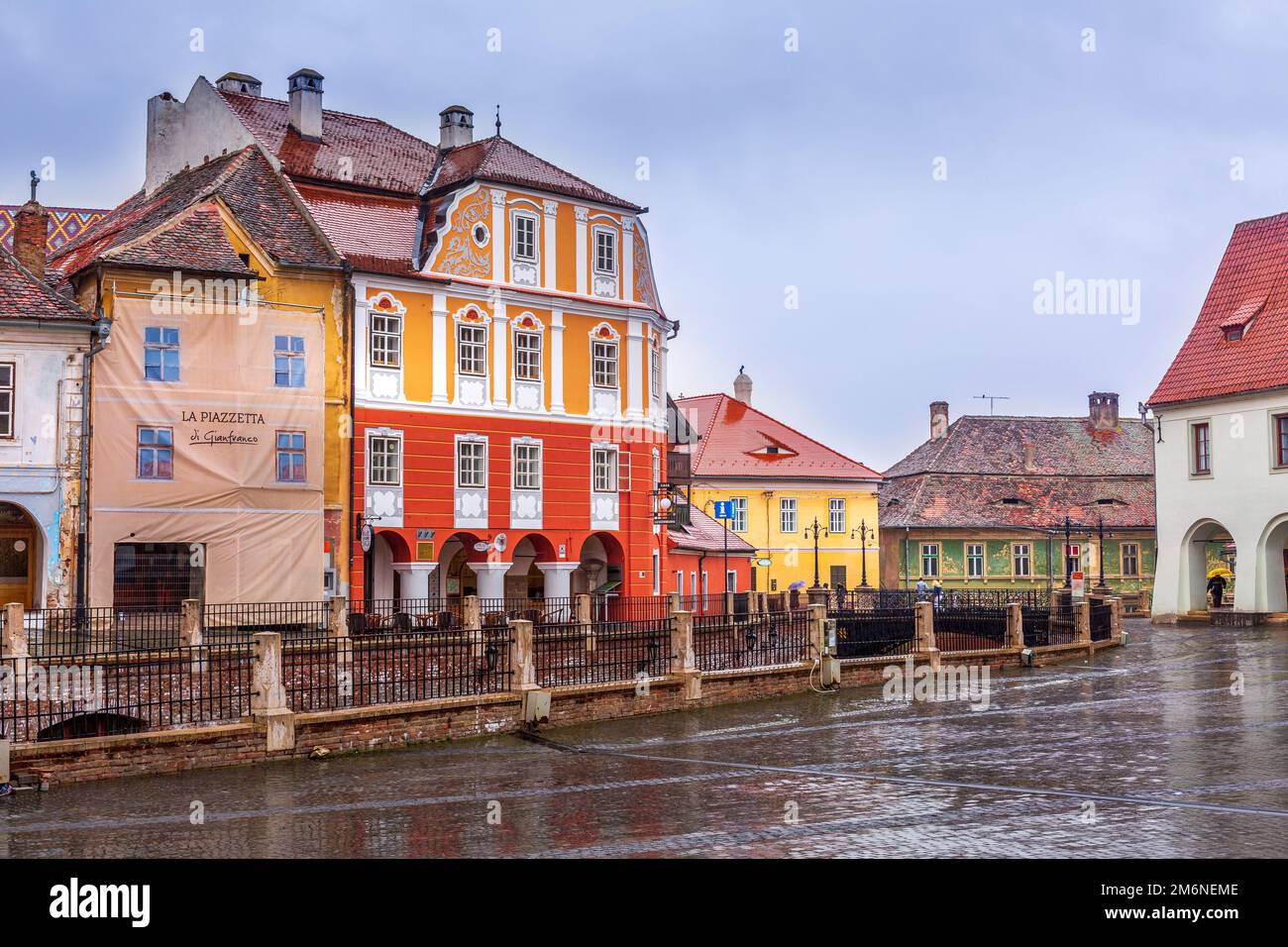 Main square in Sibiu, Transylvania, Romania Stock Photo - Alamy