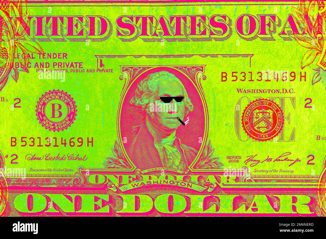 Contemporary art background with colored banknotes. Digital texture ...