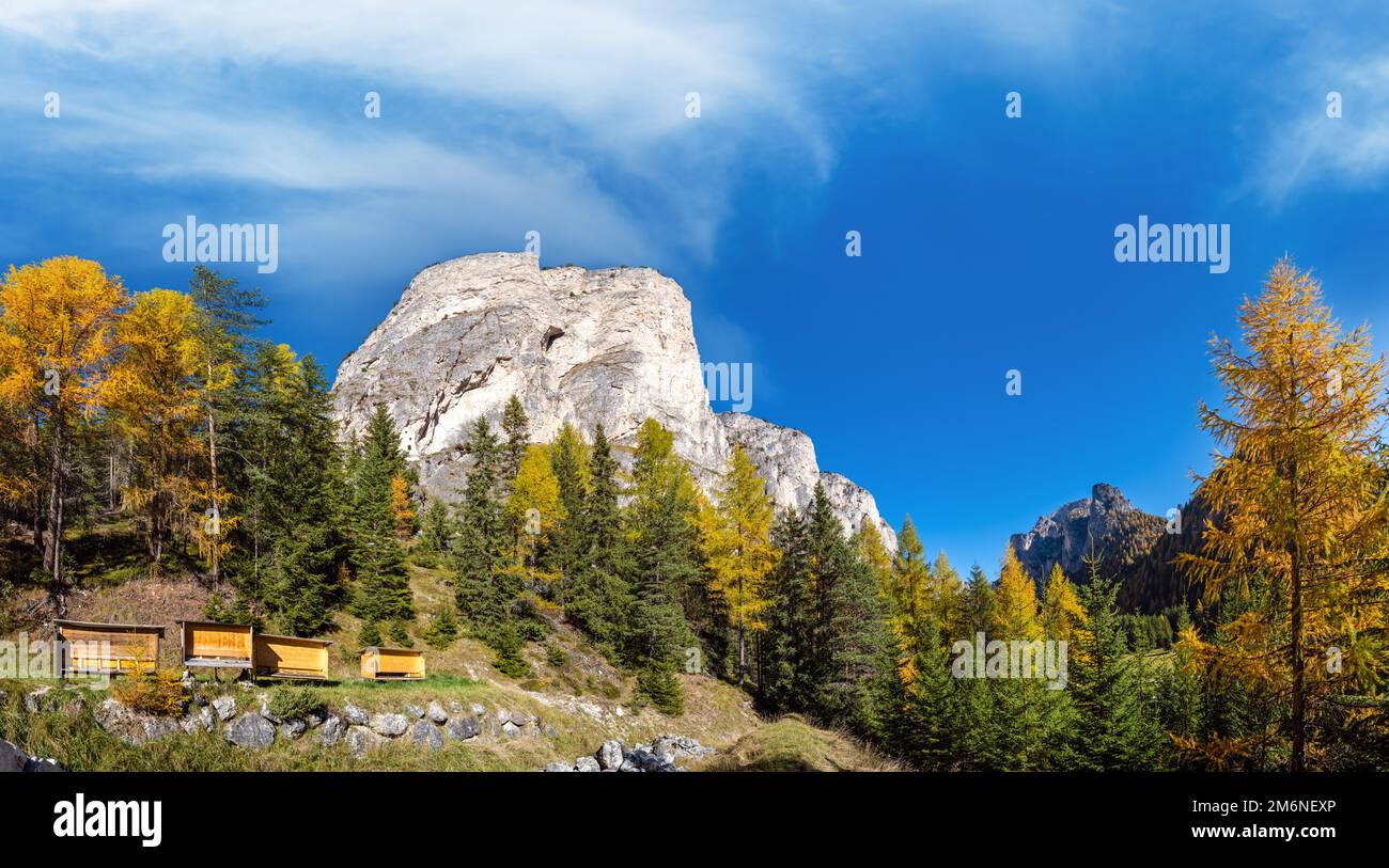 Wolkenstein dolomites autumn hi-res stock photography and images - Alamy