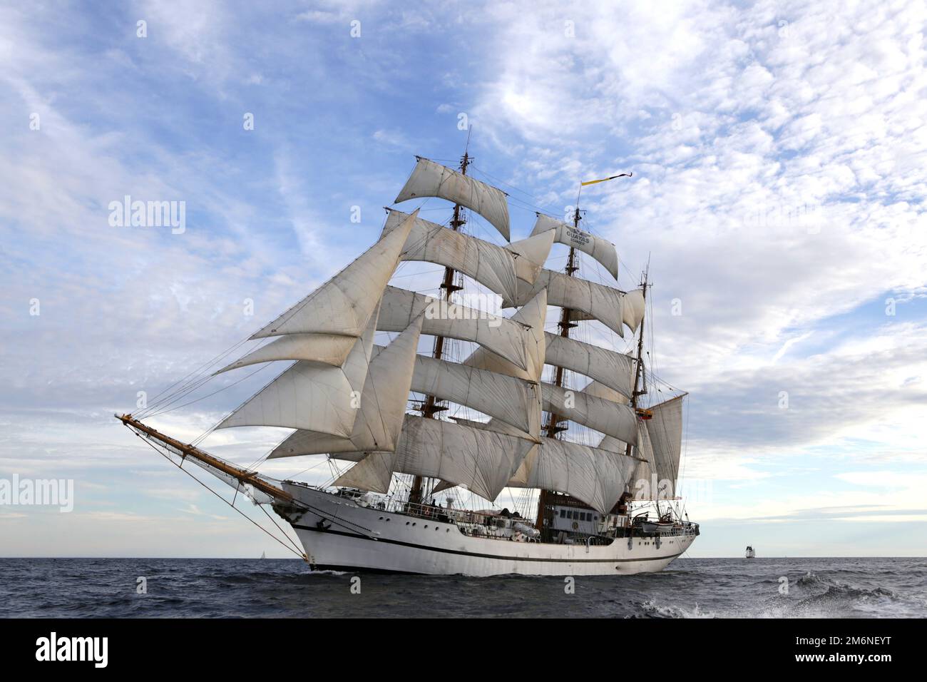 Venezuelan Navy tall ship Guayas, Sail Boston race start, 2017 Stock ...
