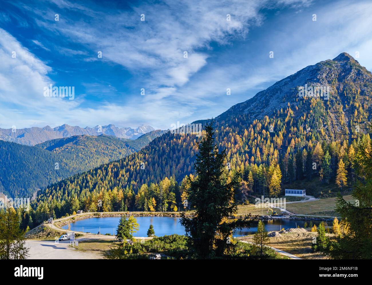 Peaceful autumn Alps mountain view. Reiteralm, Steiermark, Austria ...