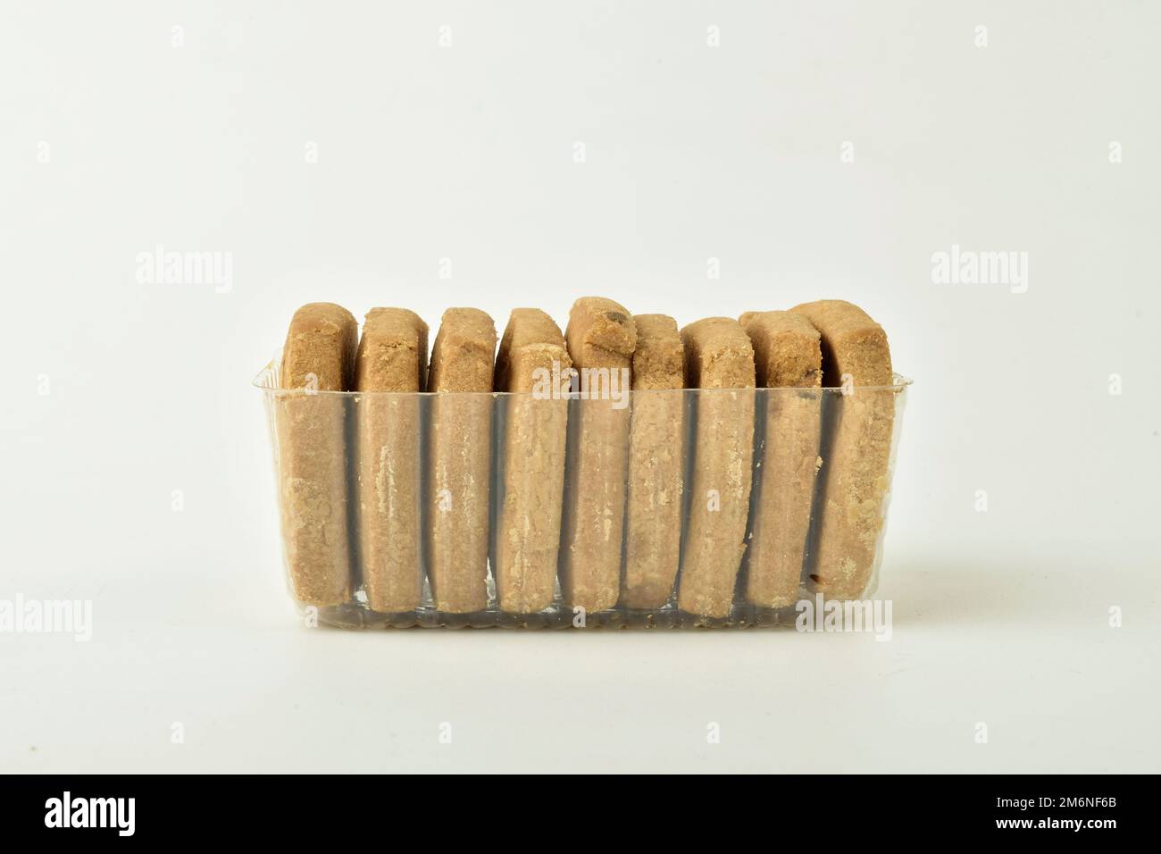 Pack of bakery biscuit on white background Stock Photo - Alamy