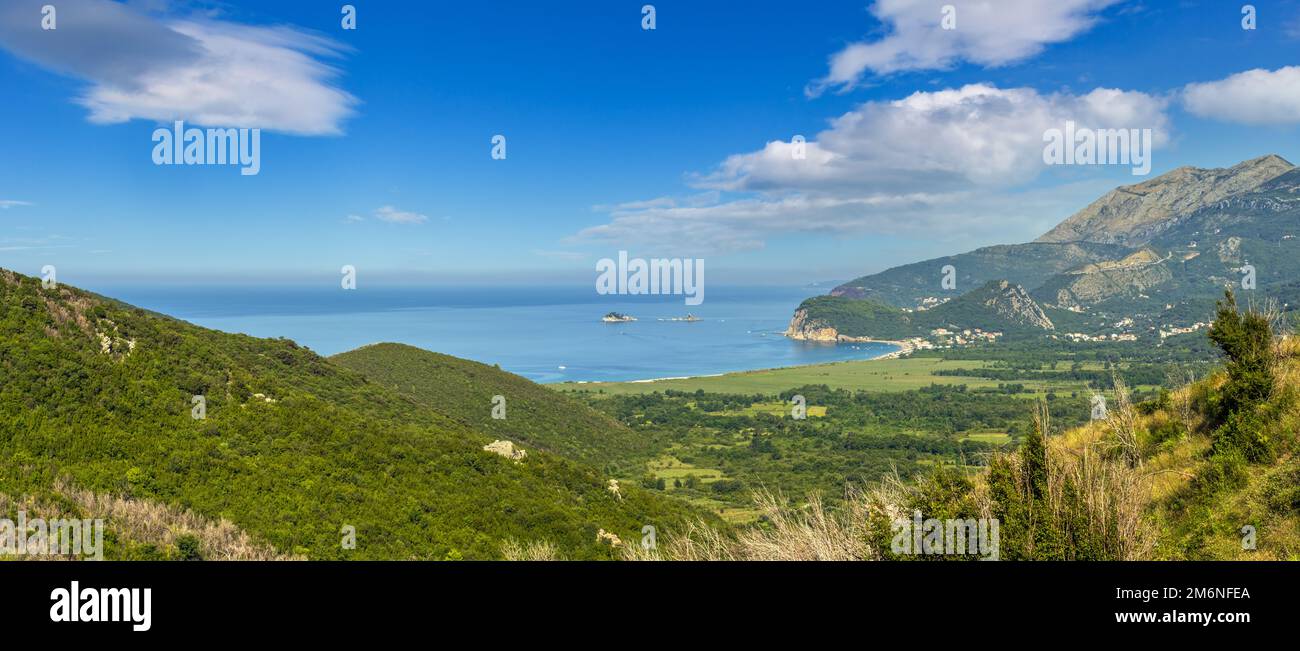 Summer Buljarica Beach, Adriatic Sea, Montenegro Stock Photo - Alamy