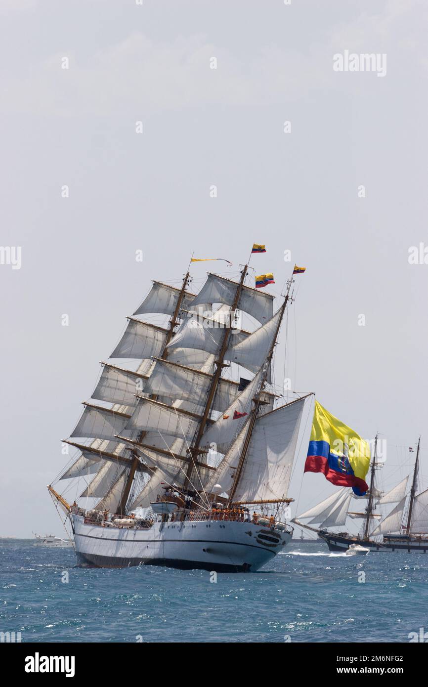 Venezuelan Navy tall ship Guayas, Alicante race start, 2007 Stock Photo ...