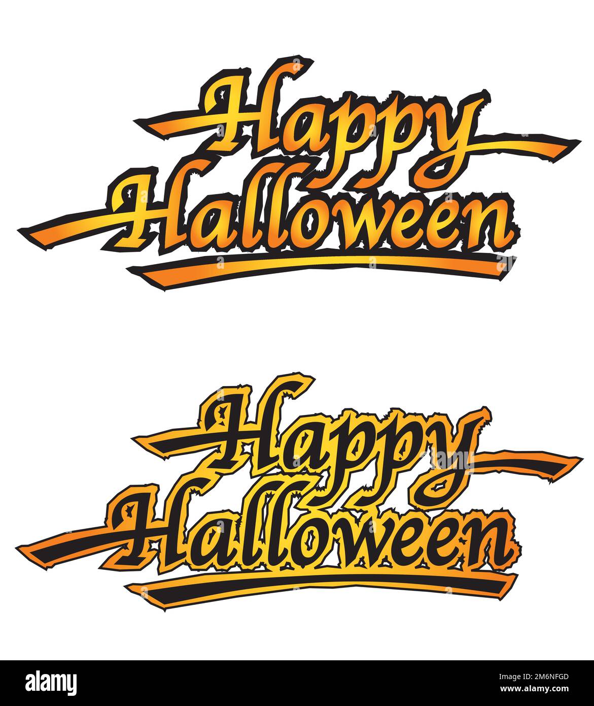 Vector set halloween horizontal Cut Out Stock Images & Pictures - Alamy