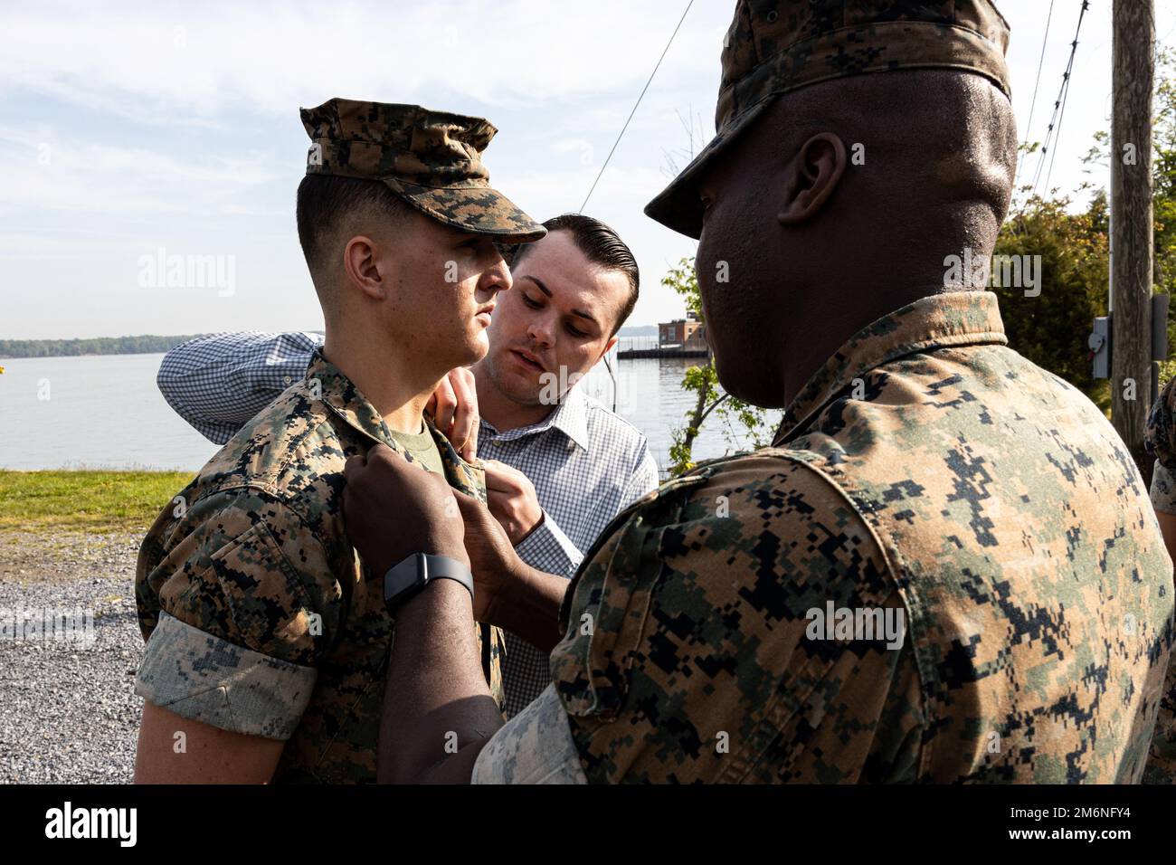 U.S. Marine Corps Lance Cpl. Fogg and Pfc. Capron, with Chemical ...