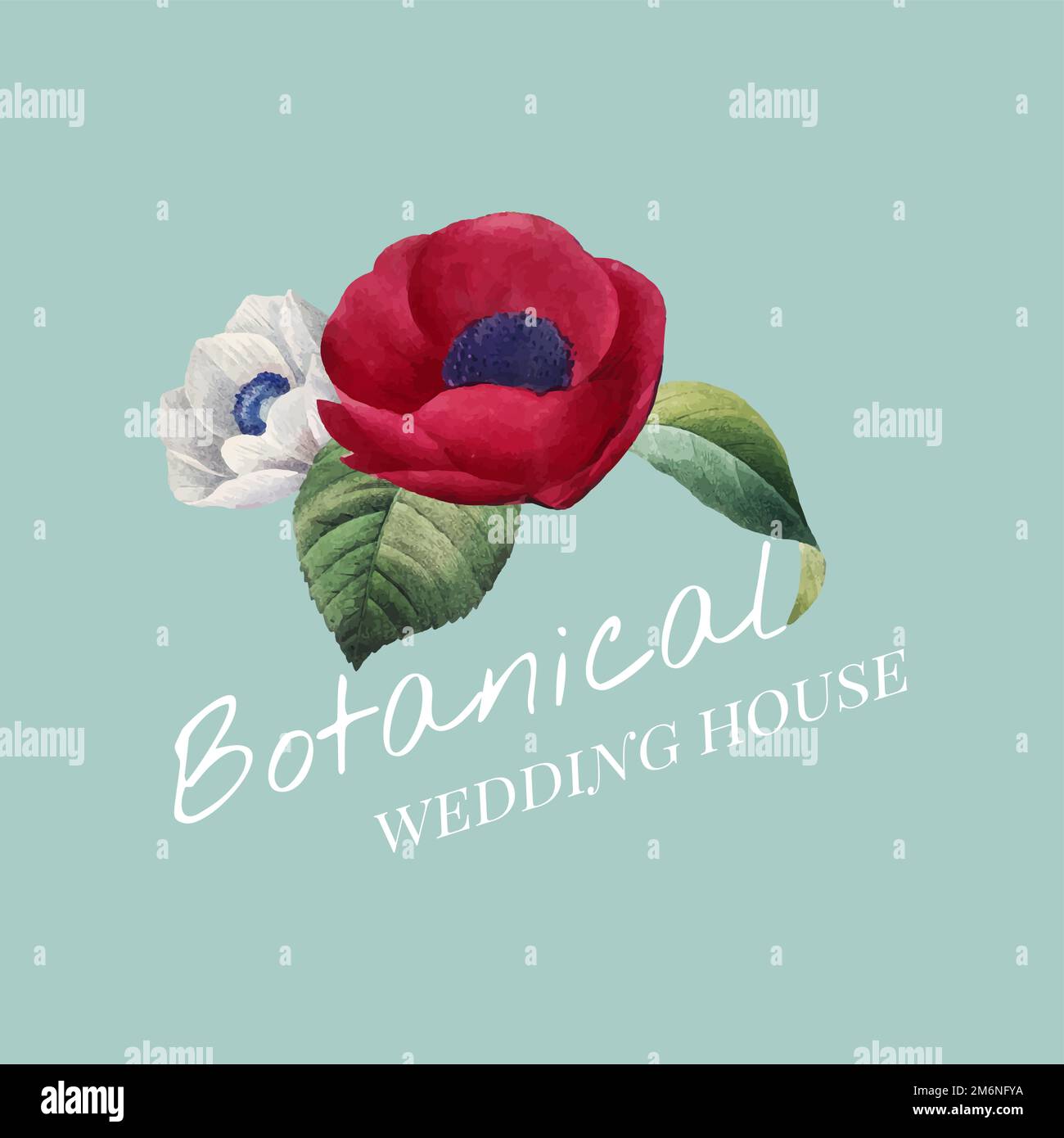 Botanical wedding house logo vector Stock Vector Image & Art - Alamy