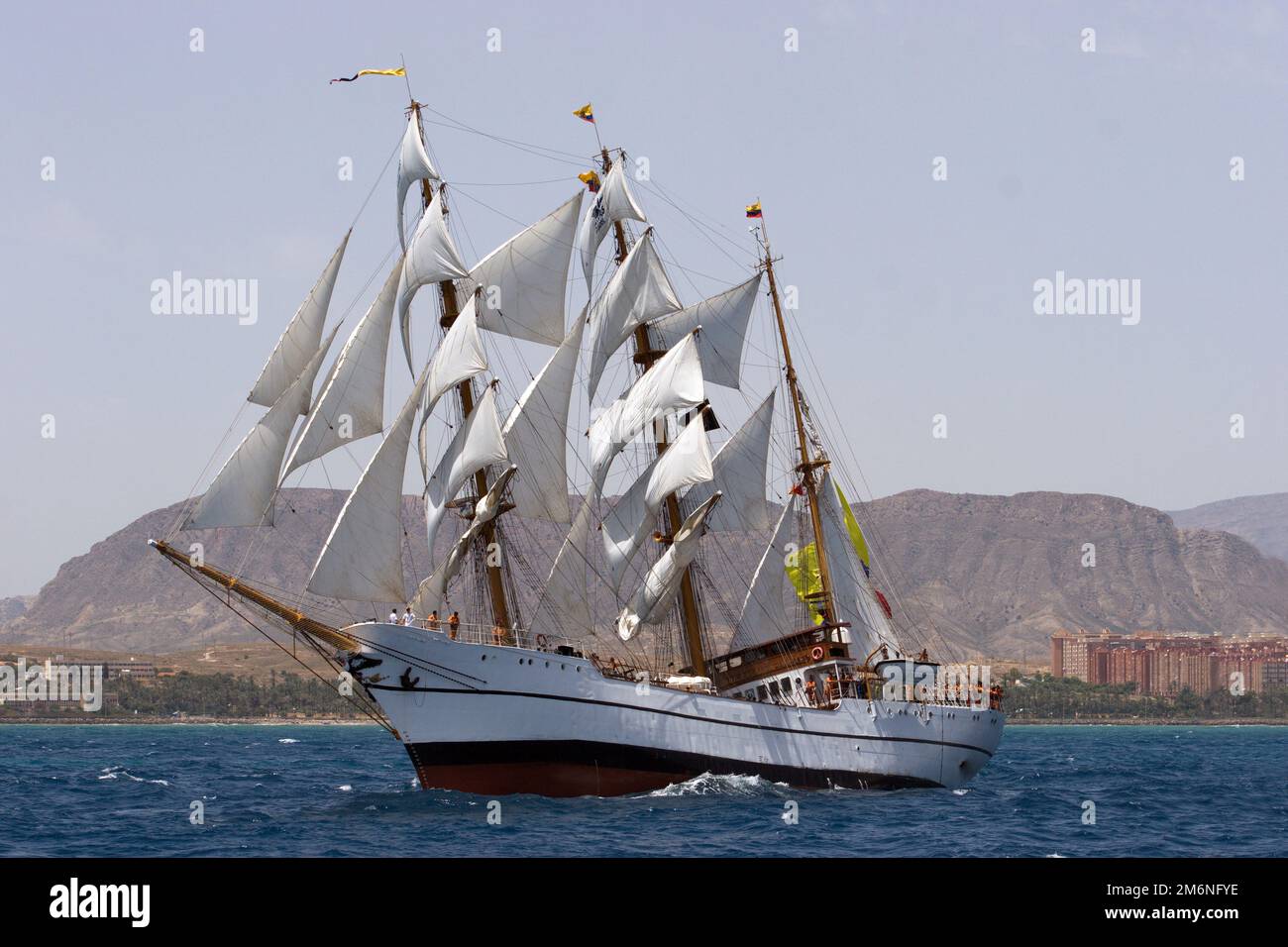 Venezuelan Navy tall ship Guayas, Alicante race start, 2007 Stock Photo ...