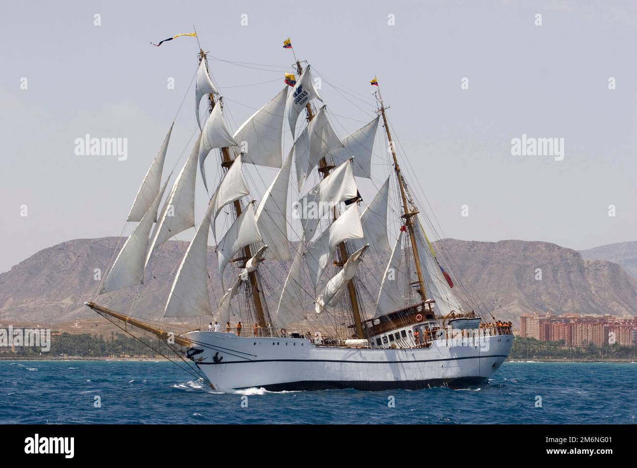 Venezuelan Navy tall ship Guayas, Alicante race start, 2007 Stock Photo ...