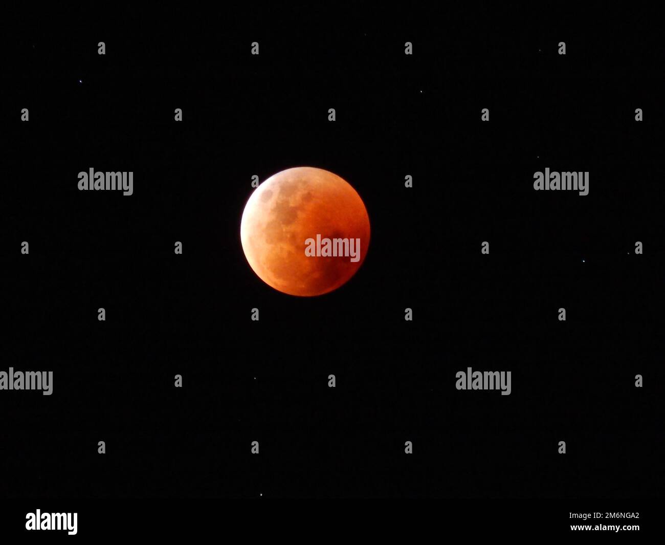 Lunar eclipse seen - blood moon seen on 8th Nov 2022 Stock Photo - Alamy