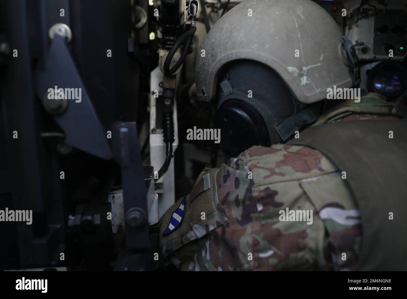 U.S. Army Sgt. Colby J. Kuberski, an M1 armor crewman gunner assigned ...