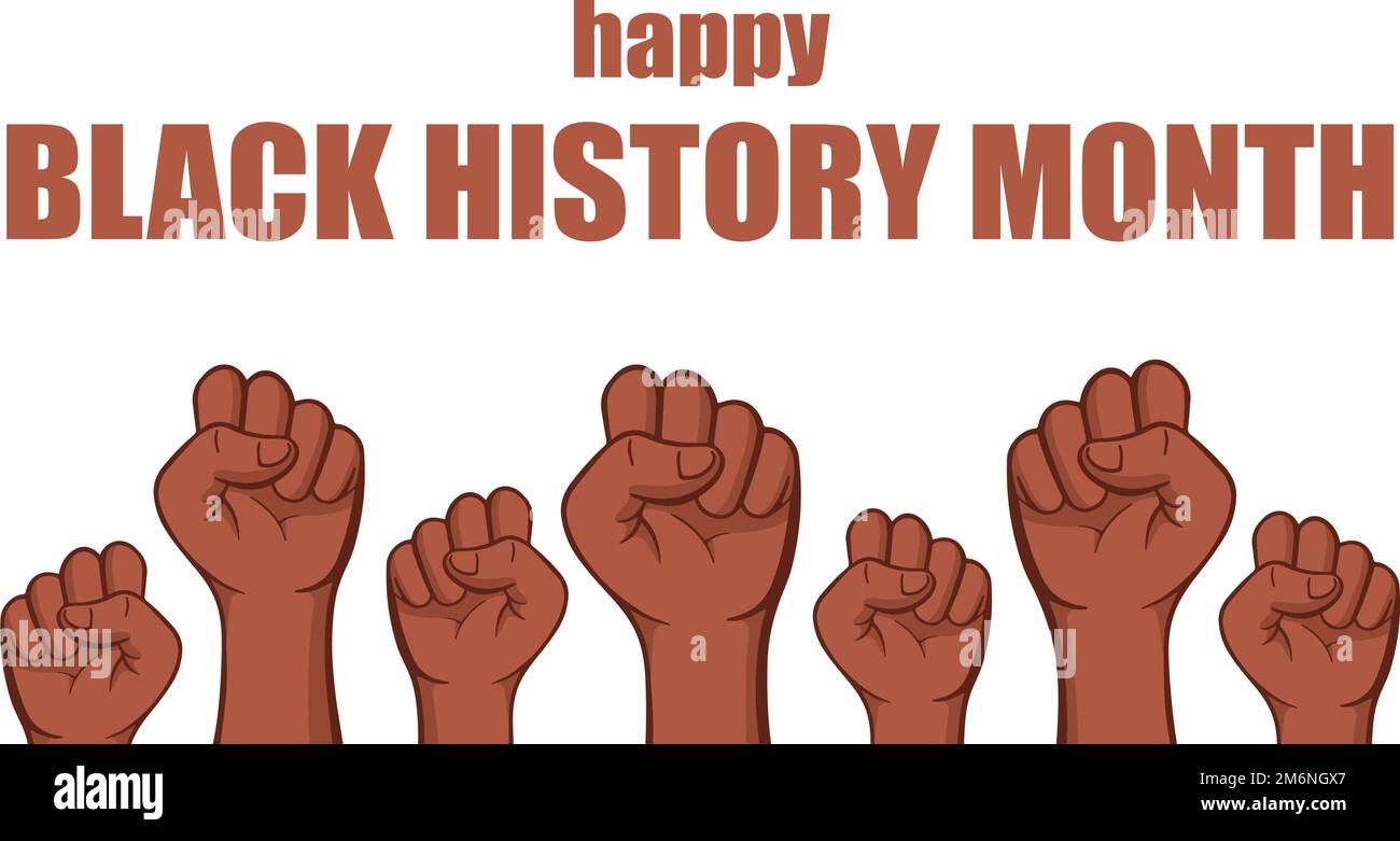Black History Month. African American History arm fist vector ...