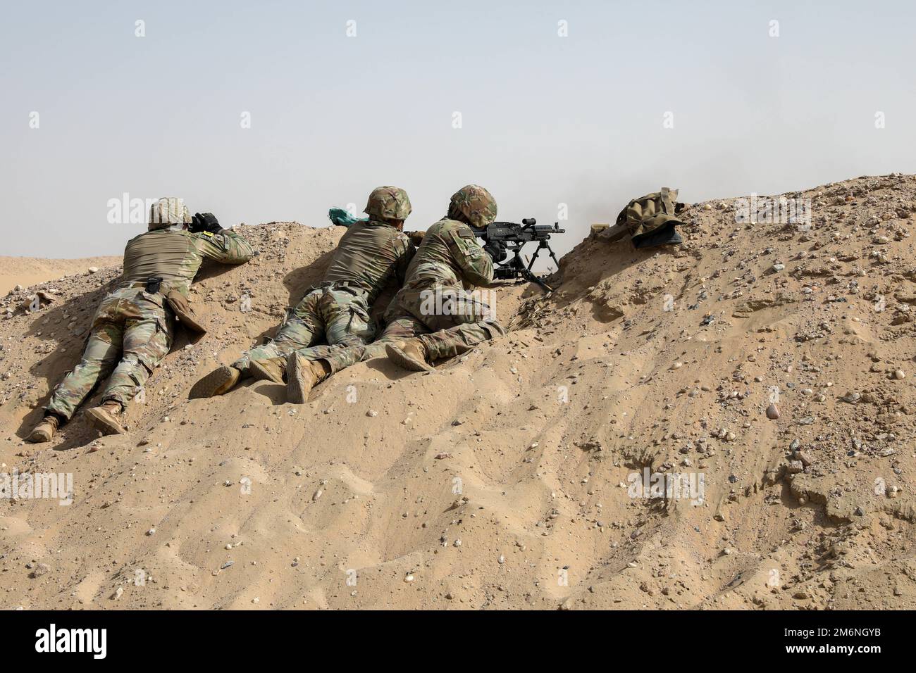 CAMP BUEHRING, Kuwait-U.S. Soldiers assigned to Bravo Company, 1-124 ...