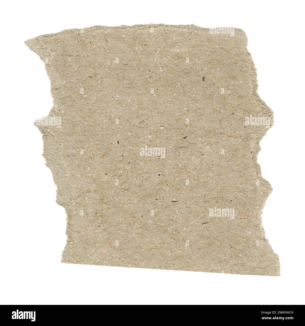 piece of brown corrugated cardboard isolated over white background ...