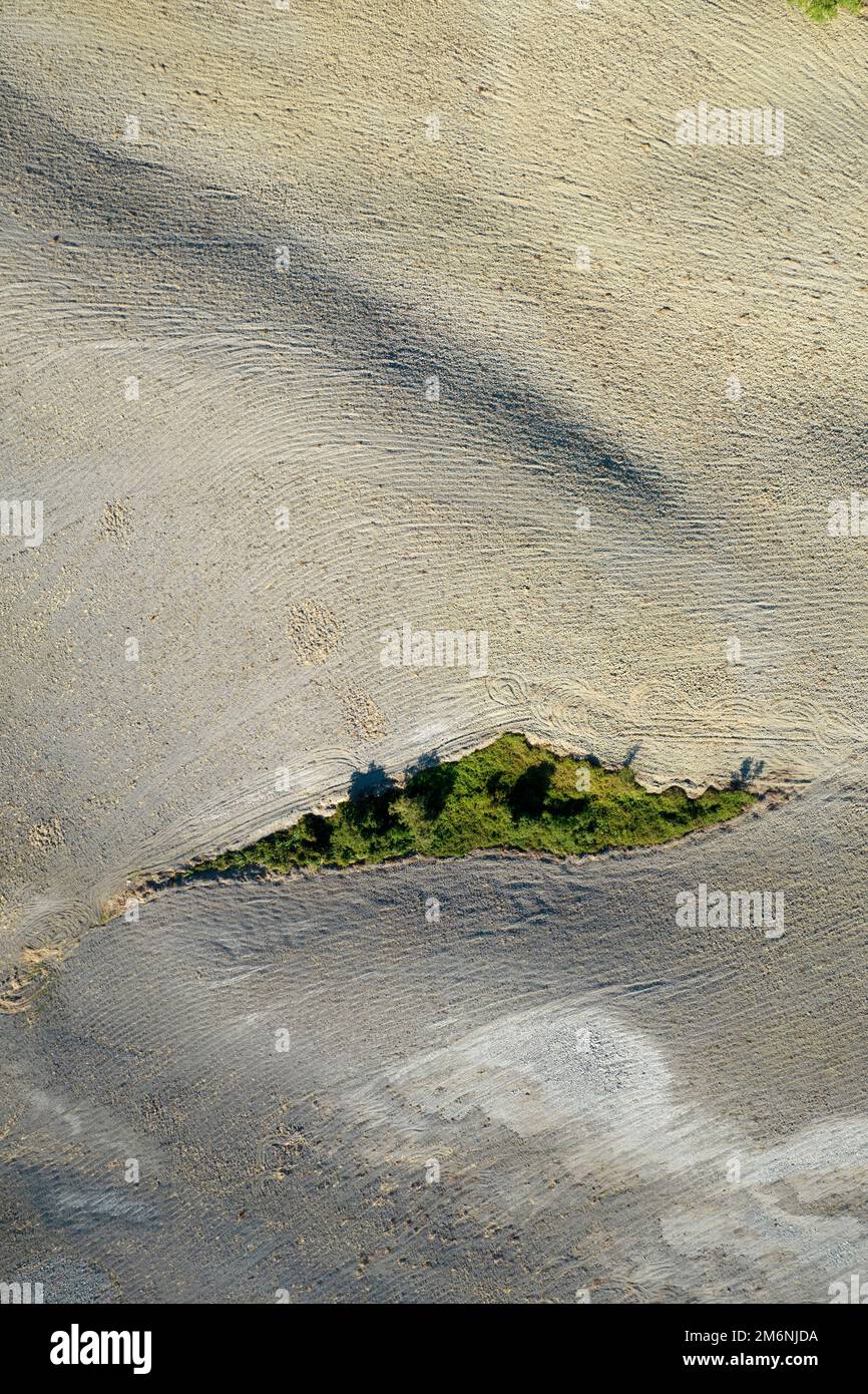 Aerial view of the shape of the fields Stock Photo - Alamy