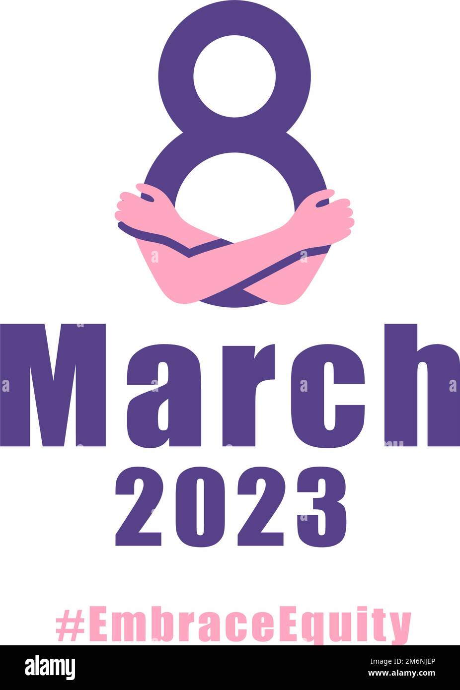 International womens day concept poster. Embrace equity woman illustration background. 2023 ...