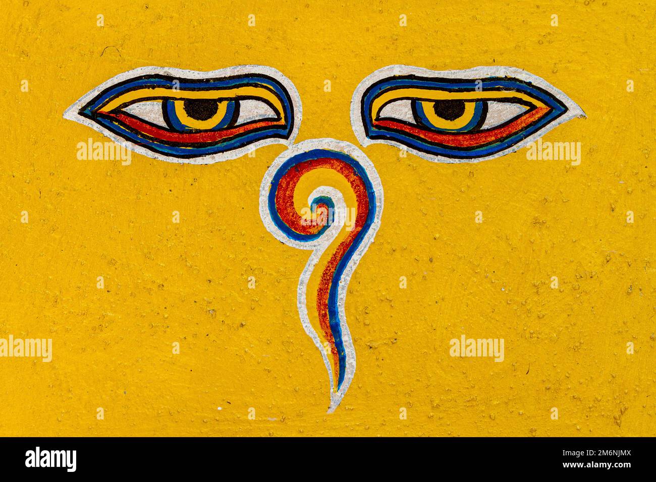The spiritual of buddhas eyes Stock Photo - Alamy