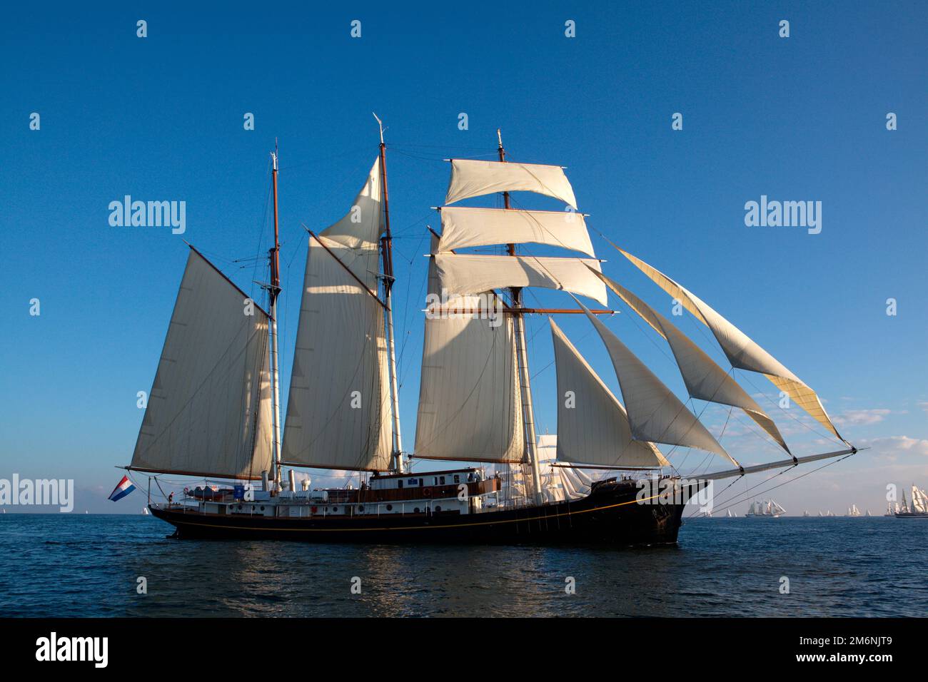 Dutch topsail schooner Gulden Leeuw, race start after Antwerp, 2010 ...