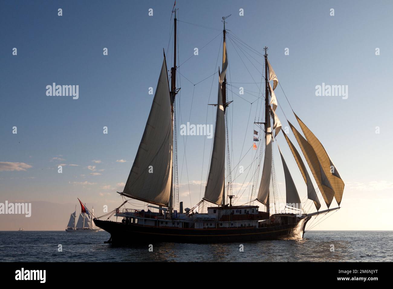 Dutch topsail schooner Gulden Leeuw, race start after Antwerp, 2010 ...