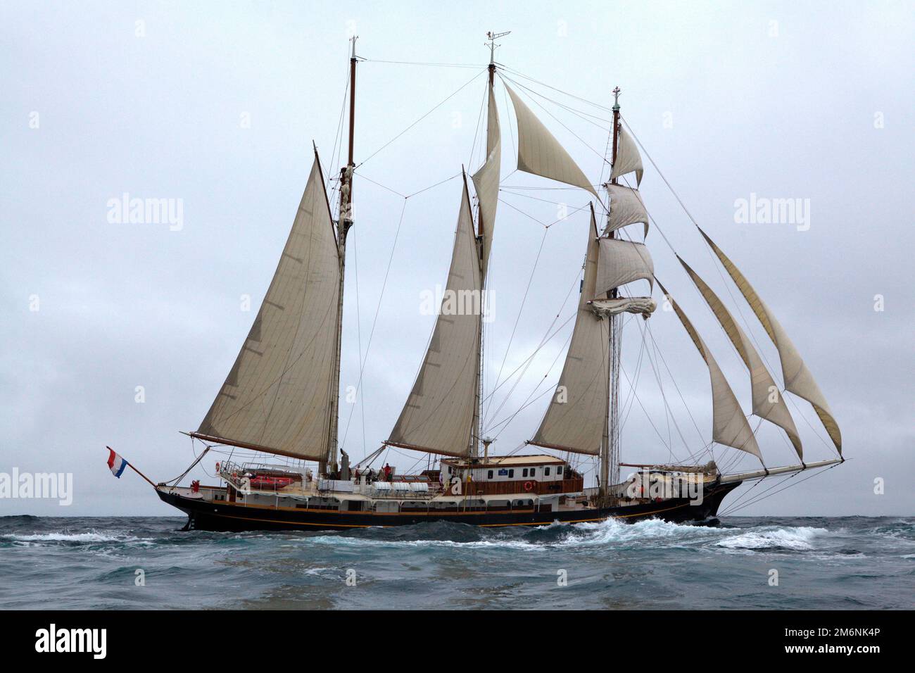 Dutch topsail schooner Gulden Leeuw, Lerwick race start, 2011 Stock ...