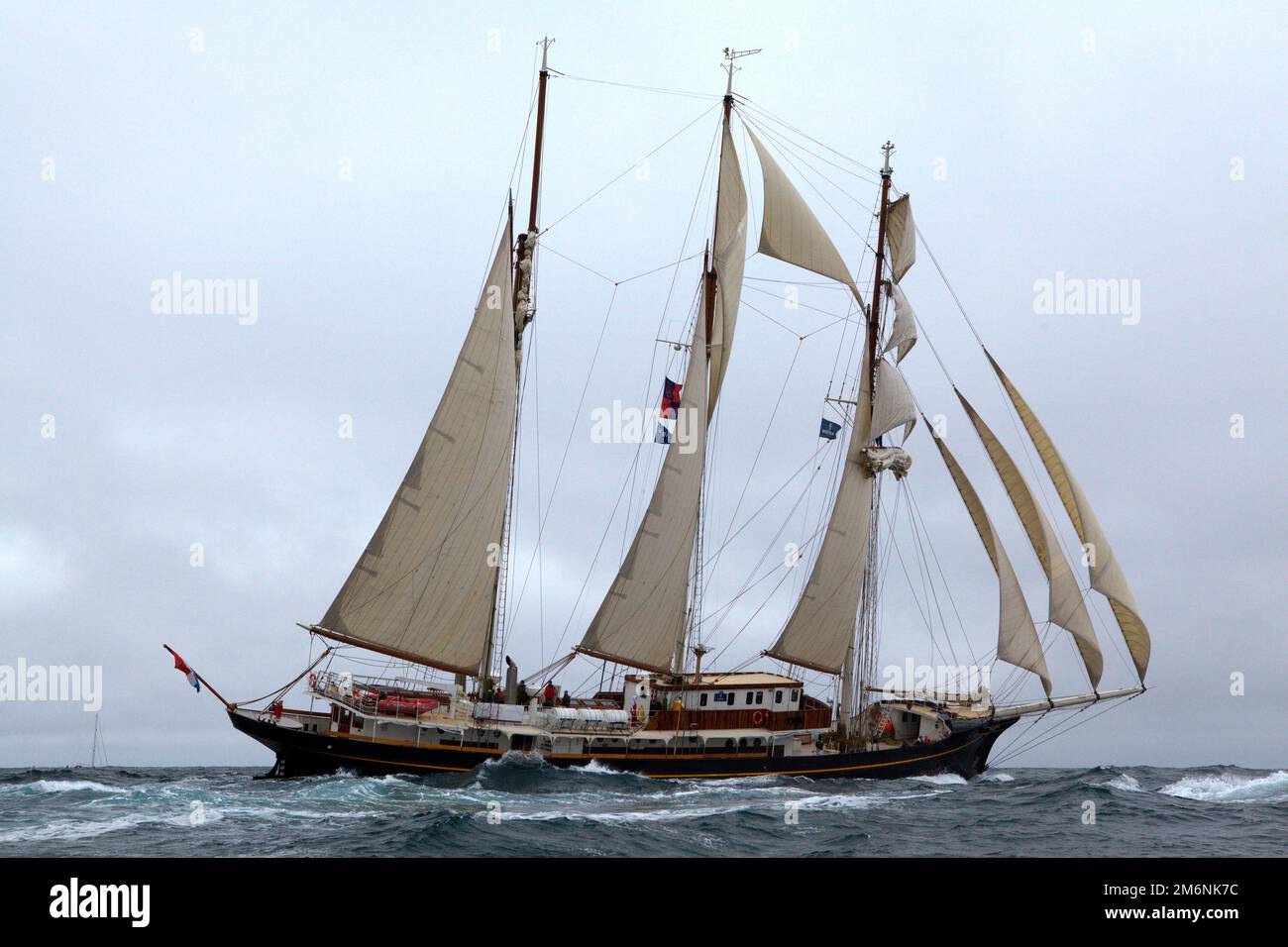 Dutch topsail schooner Gulden Leeuw, Lerwick race start, 2011 Stock ...
