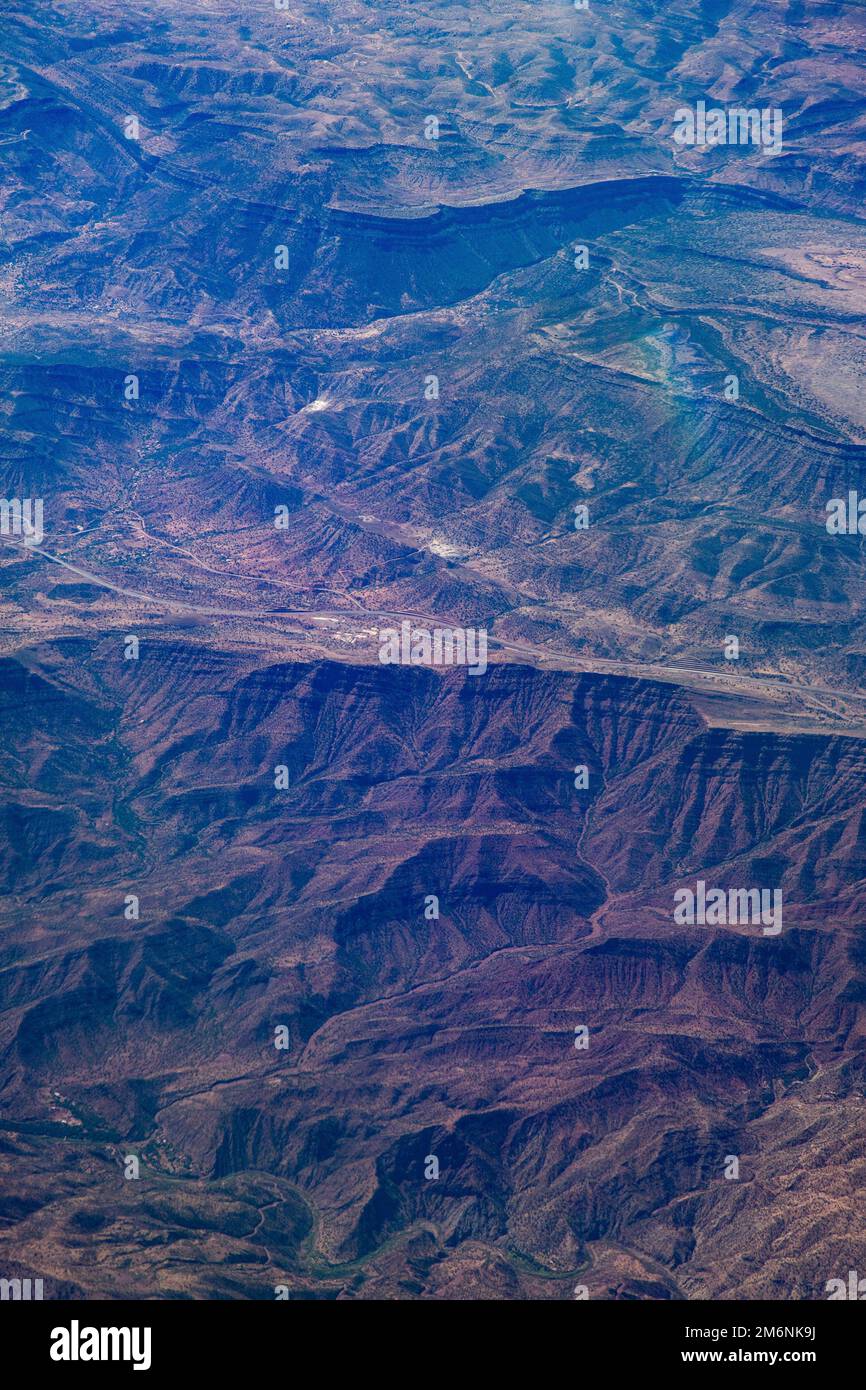 Aerial view over Atlas mountain Morocco Stock Photo - Alamy