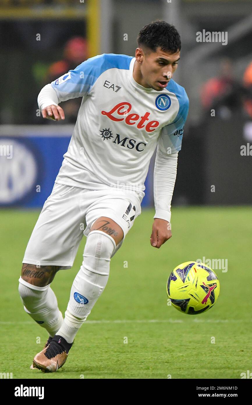 Milano, Italy. 04th Jan, 2023. Mathias Olivera of SSC Napoli in action ...