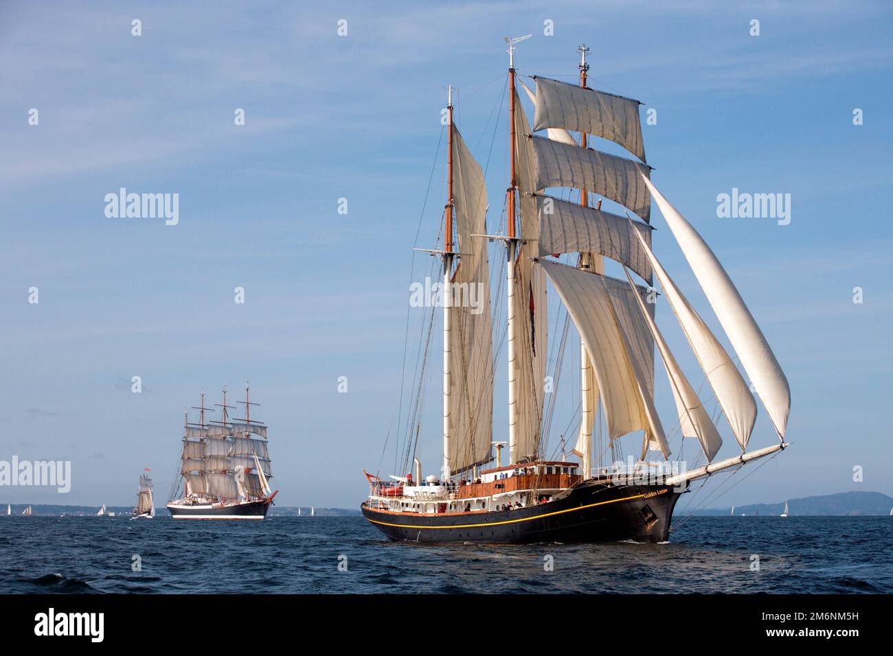 Dutch topsail schooner Gulden Leeuw, Stavanger race start, 2011 Stock ...