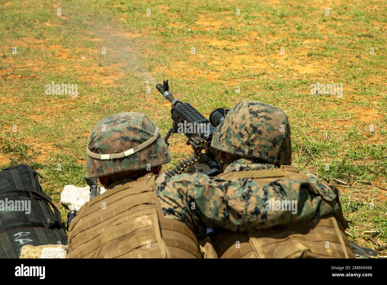 U.S. Marine Corps Lance Cpl. Timothy B. West, left, and Lance Cpl ...