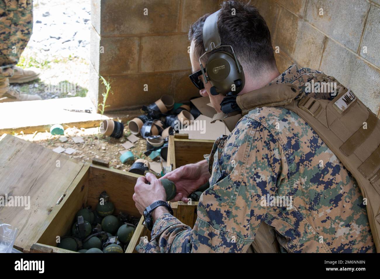 U.S. Marine Corps Gunnery Sgt. Aaron Miller, a logistics chief with 7th ...