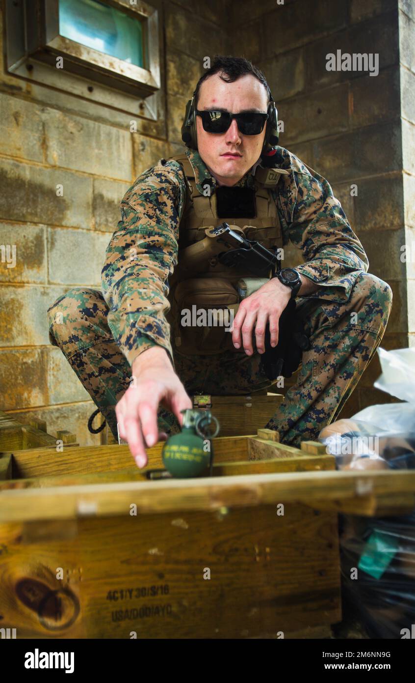 U.S. Marine Corps Gunnery Sgt. Aaron Miller, a logistics chief with 7th ...