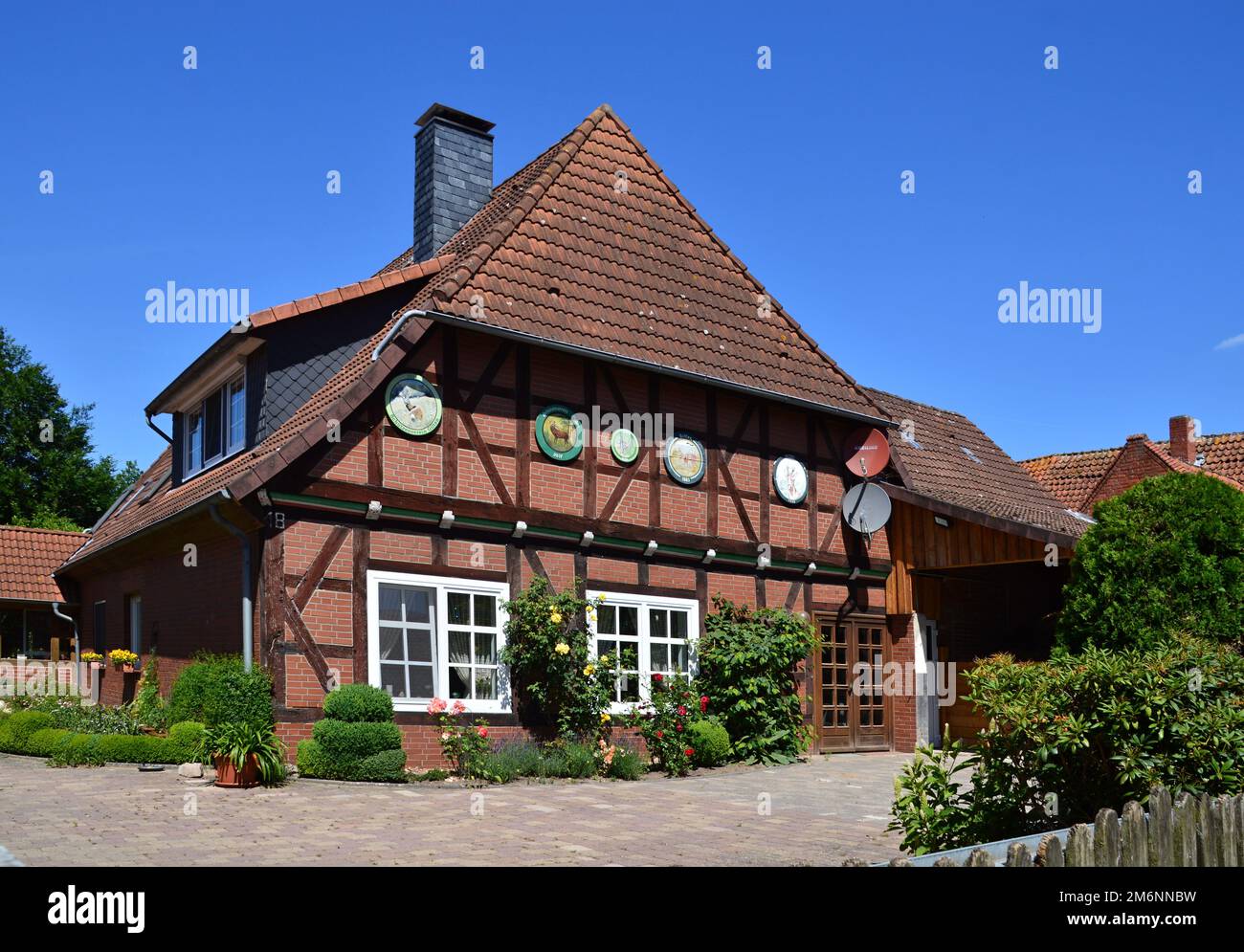 Historical Farm in the Village Gilten, Lower Saxony Stock Photo - Alamy