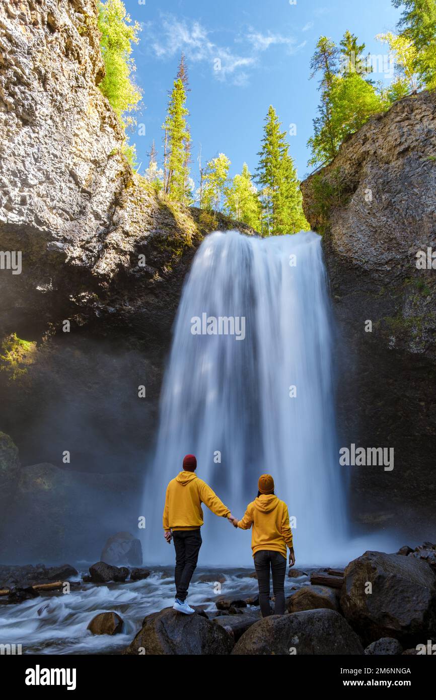 Helmcken Falls, the most famous waterfall in Wells Gray Provincial Park ...