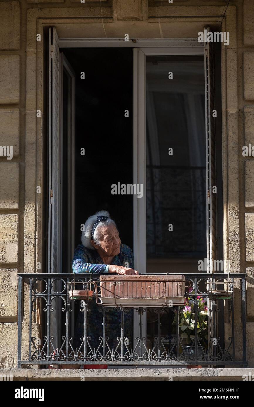 Isolation and loneliness of the elderly Stock Photo - Alamy
