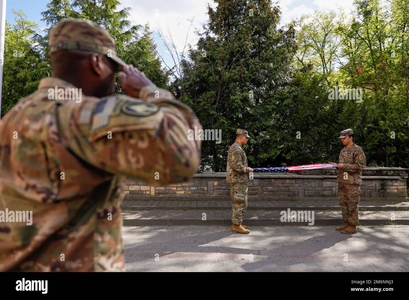 U.S. Army Sgt. Gian Ramos Santini, left, and U.S. Army Staff Sgt. Isaac ...