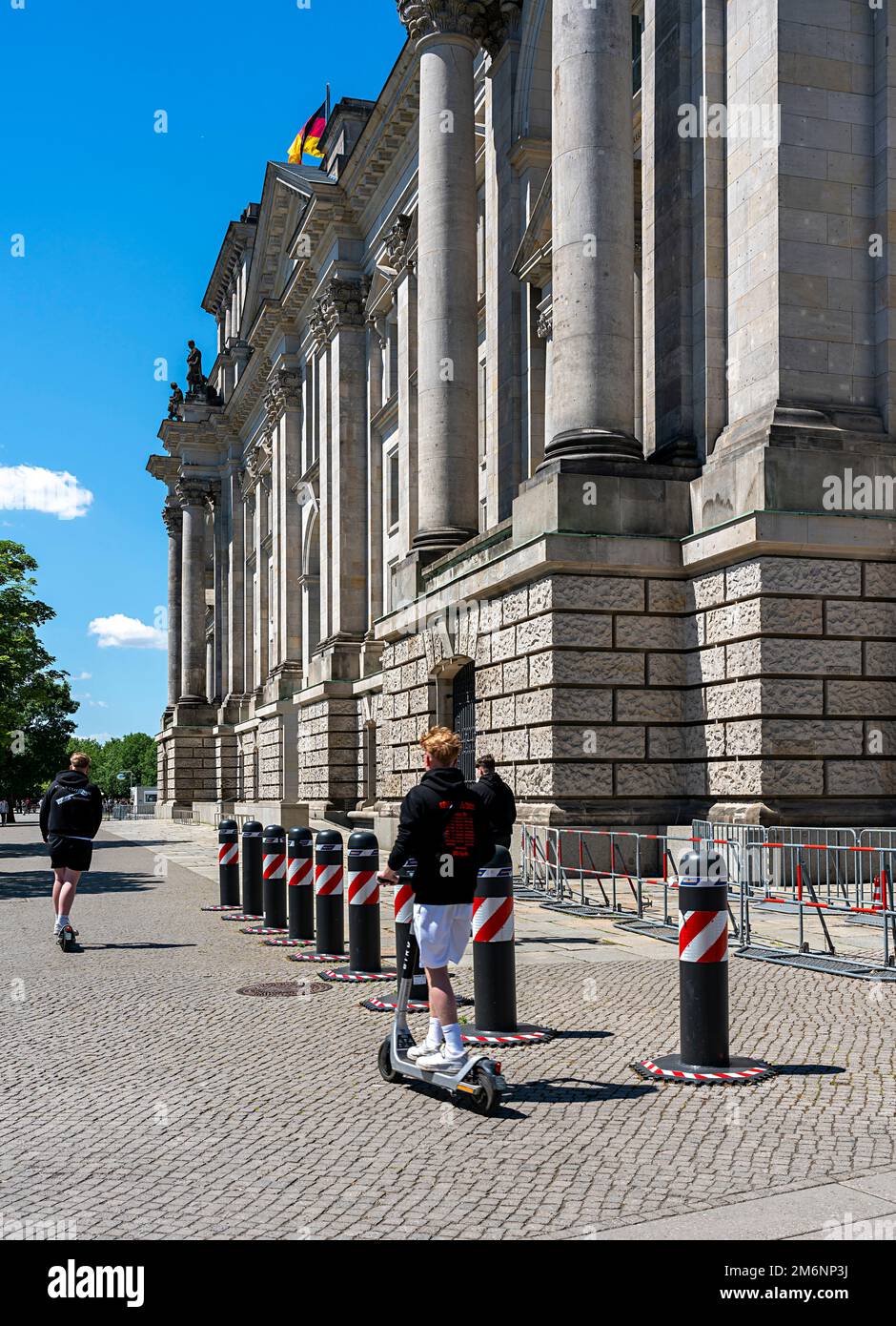 Security Bollard At The West Wing Of The Reichstag Building, Berlin ...
