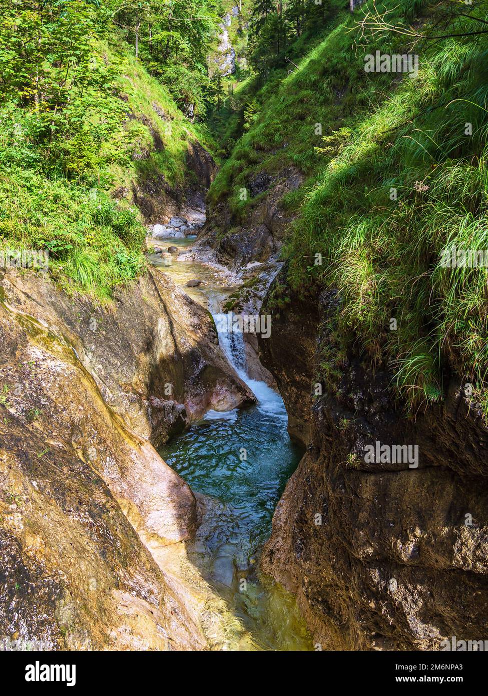 The Almbachklamm Gorge In The Berchtesgadener Land Region Stock Photo ...
