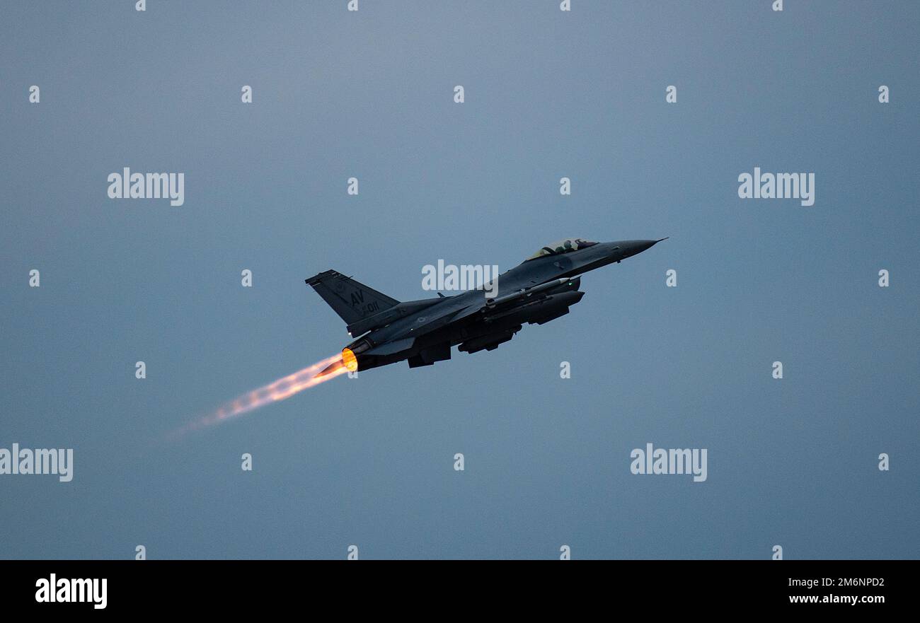 A U.S. Air Force F-16 Fighting Falcon assigned to the 510th ...