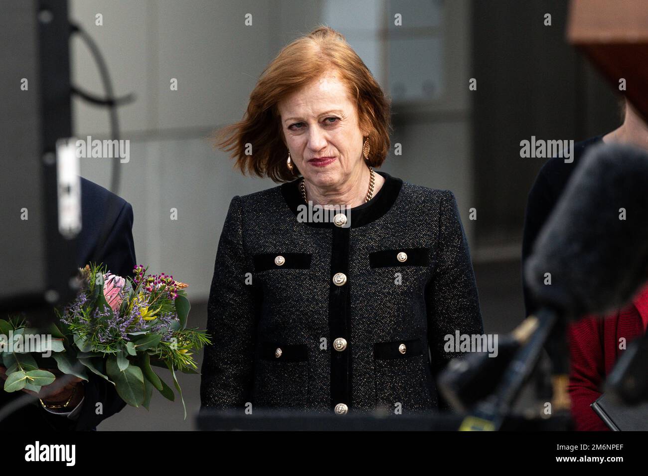 Tasmanian Governor Barbara Baker looks on at the One-Year Commemoration ...
