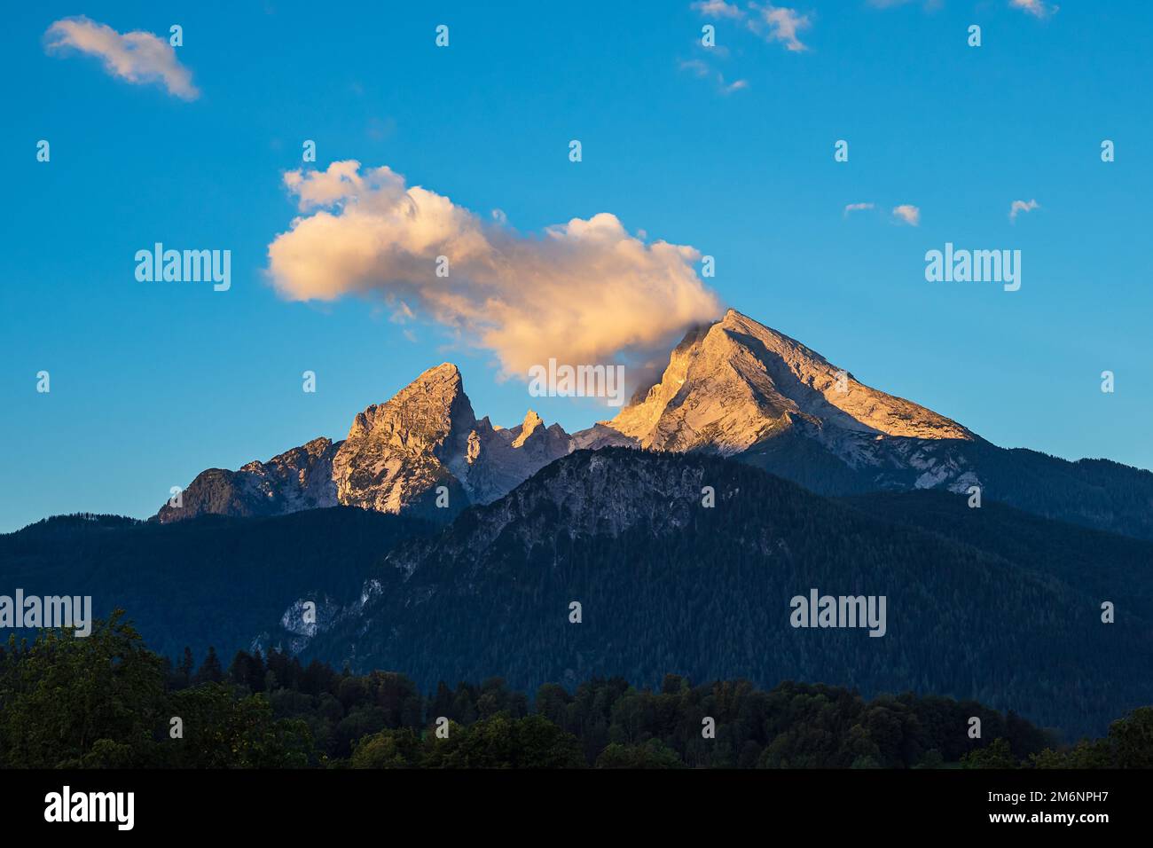 View Of The Mountain Watzmann In Berchtesgadener Land Stock Photo - Alamy