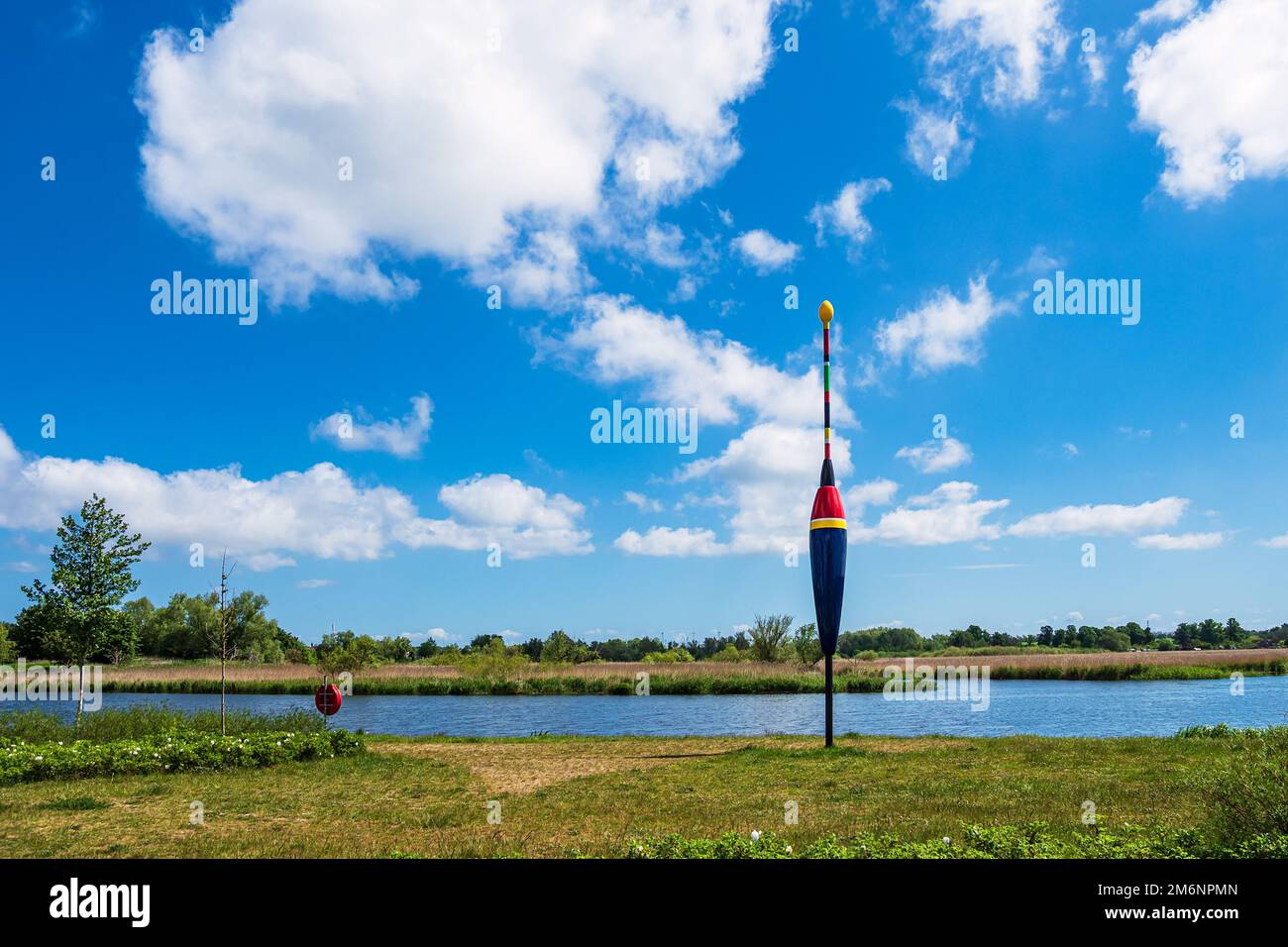 Landscape On The River Warnow With Giant Pose In The Hanseatic City Of ...