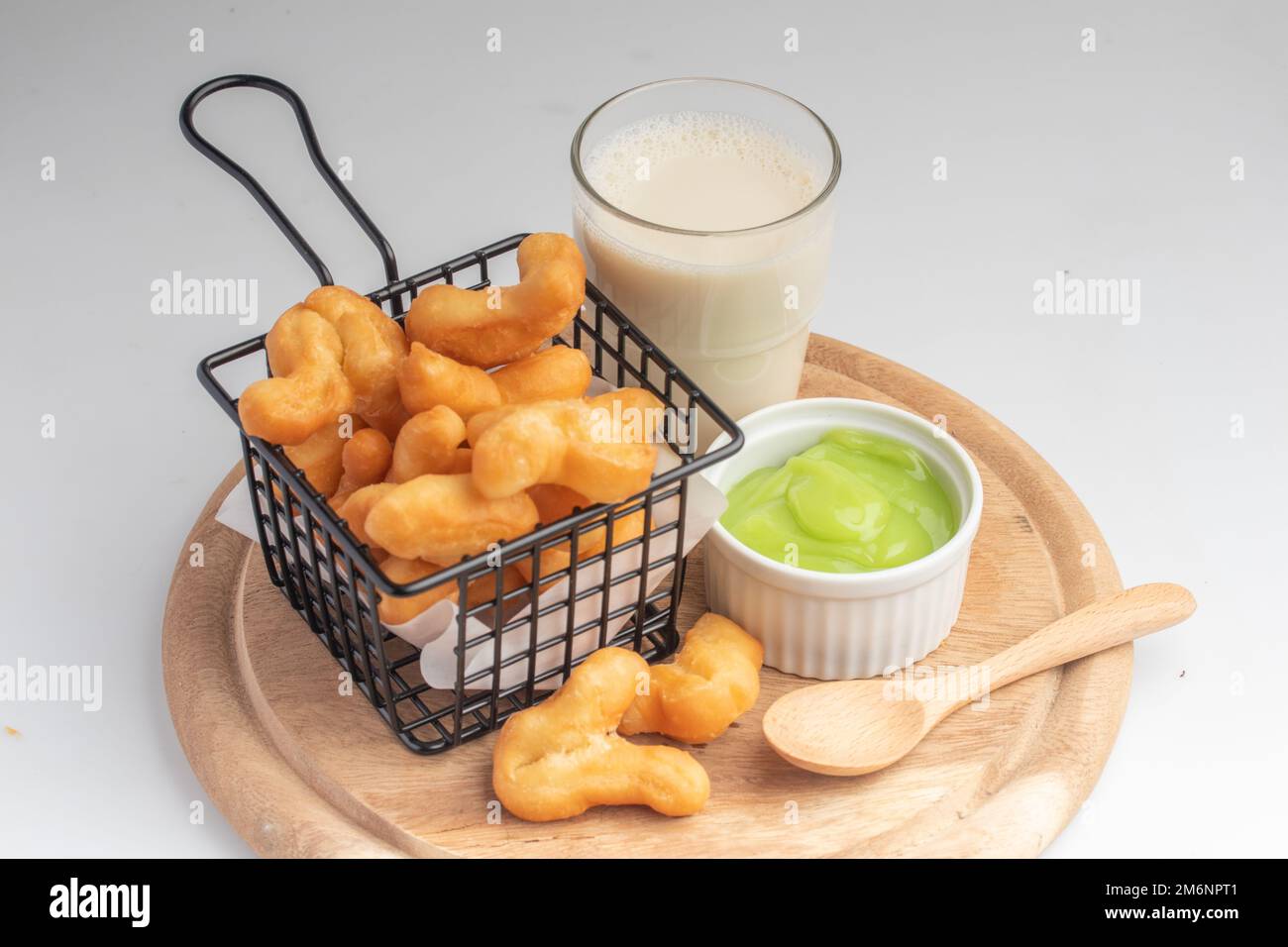 deep fried dough stick. Patongo soy milk, pandan custard.Breakfast ...