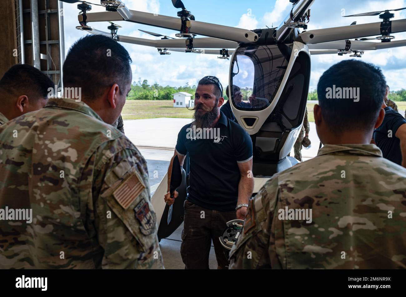 Jace McCown, chief lead pilot from Lift Aircraft, educates U.S. Air ...