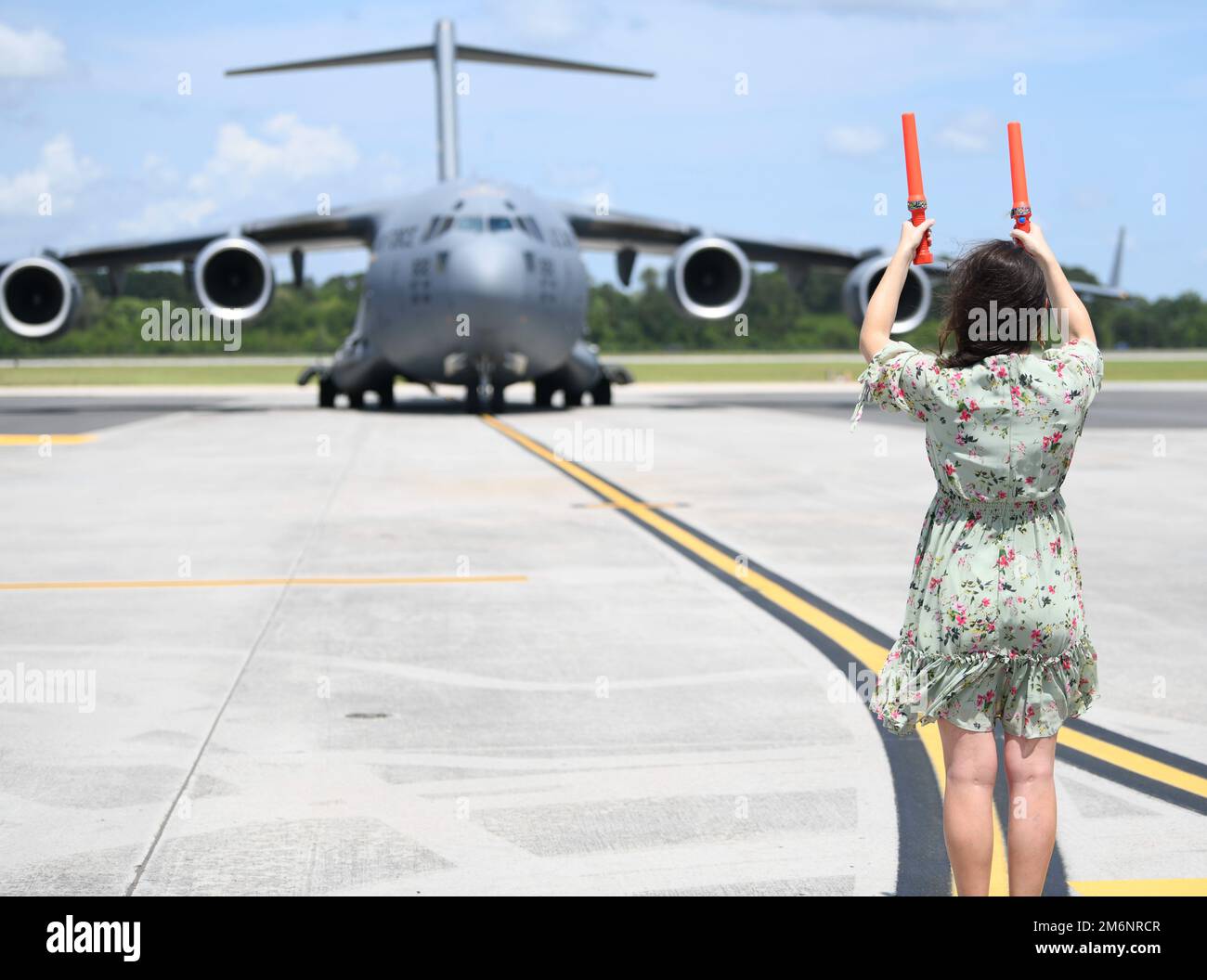 Jessica Reagan, wife of U.S. Air Force Capt Joshua Reagan, 16th Airlift ...