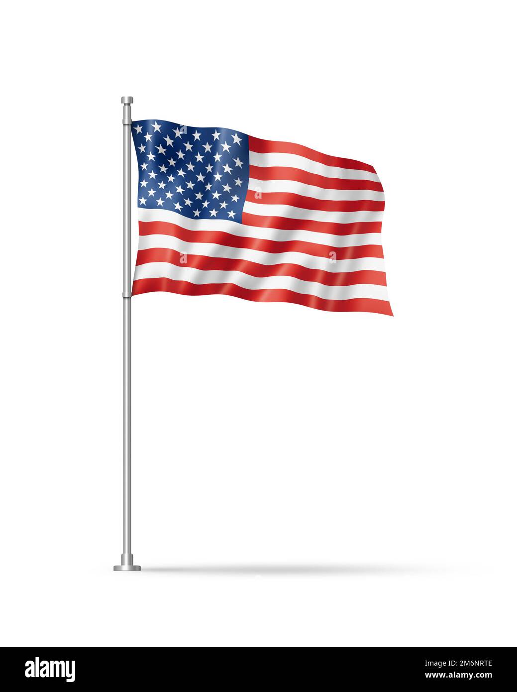 United States flag isolated on white Stock Photo - Alamy