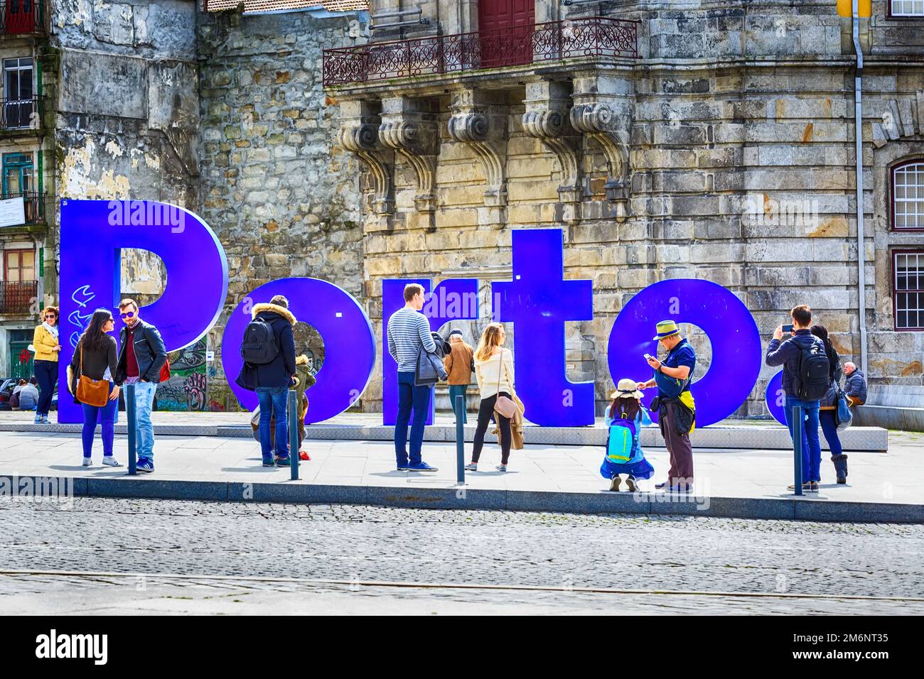 Blue porto sign hi-res stock photography and images - Alamy