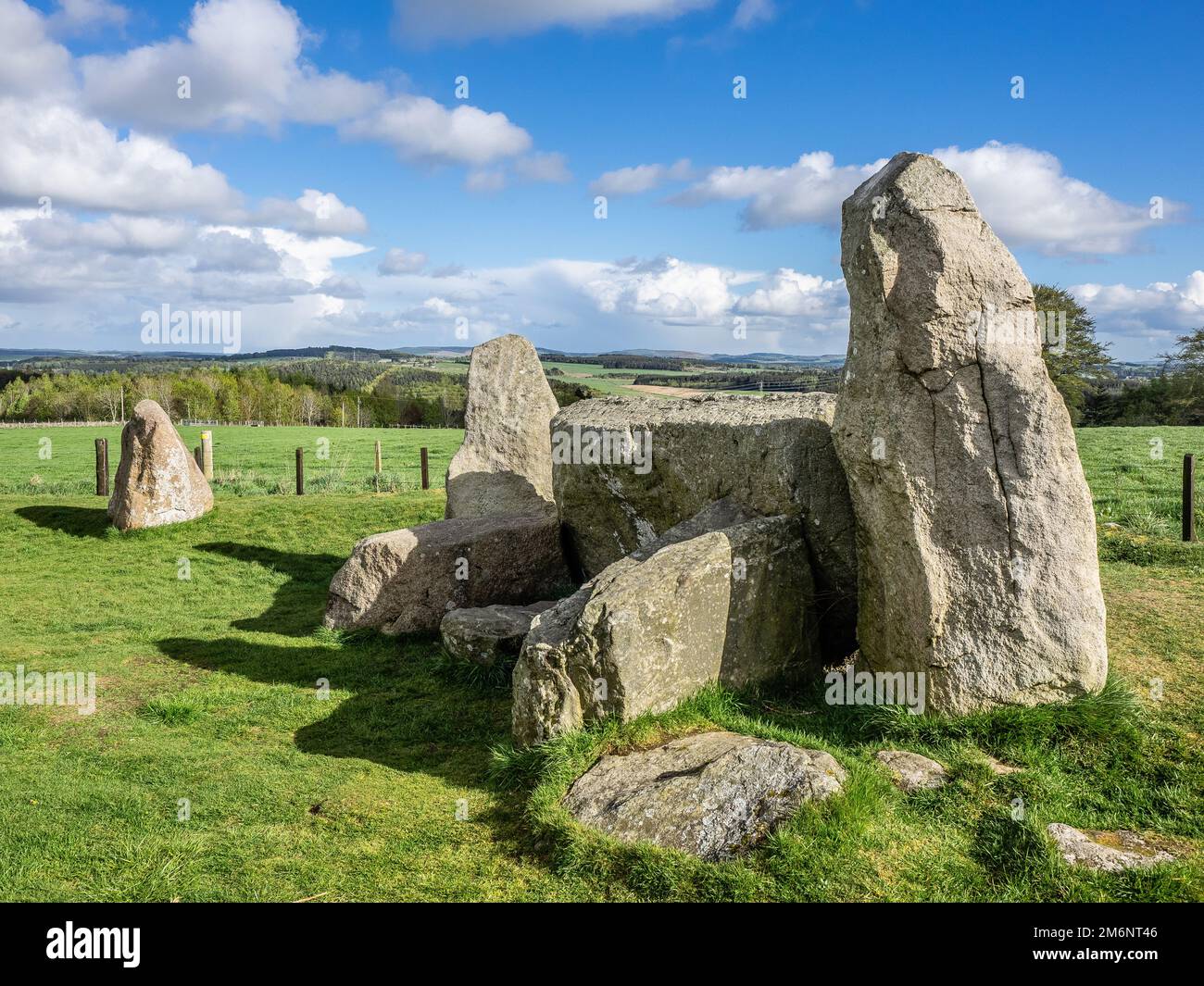 easter aquhorthies stone circle Stock Photo - Alamy