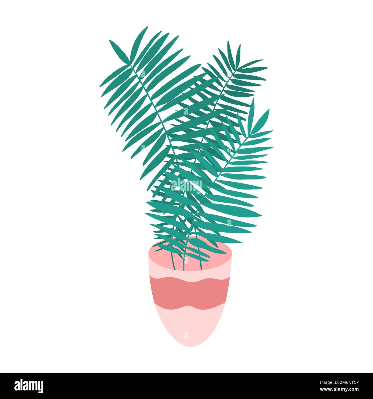 Green potted palm tree Stock Vector Images - Alamy