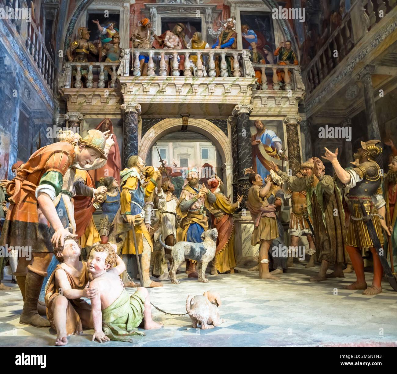 Chapel detail of the Unesco Heritage Sacro Monte di Varallo (Varallo ...